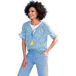 Heine Bluse in Hellblau - 62% | Gr&ouml;&szlig;e 36 | Damen-blusen