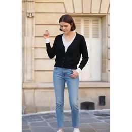 ASSUILI Cardigan in Schwarz - 68% | Gr&ouml;&szlig;e 38 | Damen-pullover-cardigans