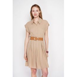 ASSUILI Kleid in Beige - 69% | Gr&ouml;&szlig;e 42 | Damen-kleider