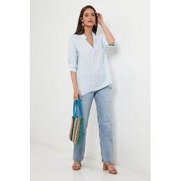 Le Monde du Lin Leinen-Bluse in Hellblau - 70% | Gr&ouml;&szlig;e 40/42 | Damen-blusen
