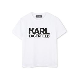Karl Lagerfeld Kids Shirt in Wei&szlig; - 44% | Gr&ouml;&szlig;e 116 | Kinder-oberteile