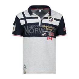 Geographical Norway Poloshirt "Karadock" in Grau - 71% | Gr&ouml;&szlig;e 3XL | Herren-plussize