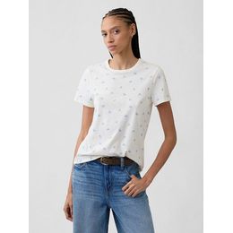 GAP Shirt in Wei&szlig;/ Hellblau - 40% | Gr&ouml;&szlig;e XL | Damen-tops