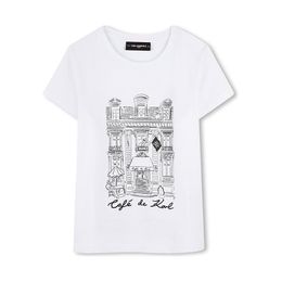 Karl Lagerfeld Kids Shirt in Wei&szlig; - 45% | Gr&ouml;&szlig;e 152 | Kinder-oberteile