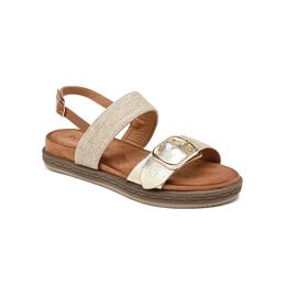 Sixth Sens Sandalen in Gold/ Beige/ Hellbraun - 64% | Gr&ouml;&szlig;e 39 | Damen-sandalen