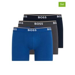 Hugo Boss Underwear 3er-Set: Boxershorts in Blau/ Grau/ Schwarz - 15% | Gr&ouml;&szlig;e L | Herren-waesche