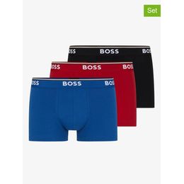 Hugo Boss Underwear 3er-Set: Boxershorts in Schwarz/ Blau/ Rot - 15% | Gr&ouml;&szlig;e L | Herren-waesche