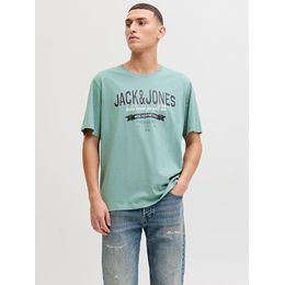 Jack & Jones Jack & Jones Shirt "Logo" in T&uuml;rkis - 38% | Gr&ouml;&szlig;e S | Herren-plussize