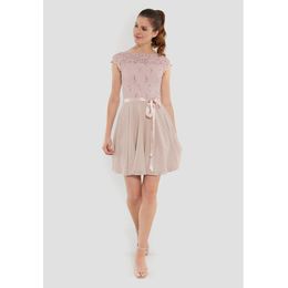 Swing Kleid in Ros&eacute; - 67% | Gr&ouml;&szlig;e 34 | Damen-kleider