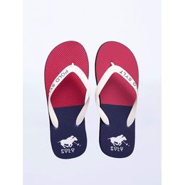 POLO SYLT Zehentrenner in Rot/ Dunkelblau - 47% | Gr&ouml;&szlig;e 42/43 | Damen-sandalen