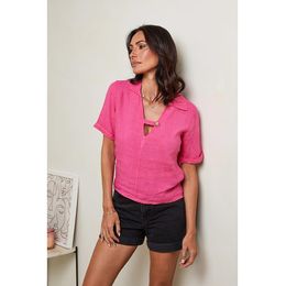 Le Monde du Lin Leinen-Bluse in Pink - 72% | Gr&ouml;&szlig;e 40/42 | Damen-blusen
