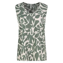 Sublevel Blusentop in Khaki/ Wei&szlig; - 56% | Gr&ouml;&szlig;e L | Damen-blusen