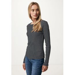 Mexx Longsleeve in Schwarz/ Wei&szlig; - 58% | Gr&ouml;&szlig;e XL | Damen-tops
