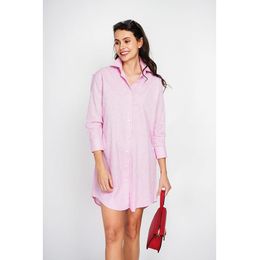 ASSUILI Leinen-Kleid in Pink - 73% | Gr&ouml;&szlig;e 36 | Damen-kleider