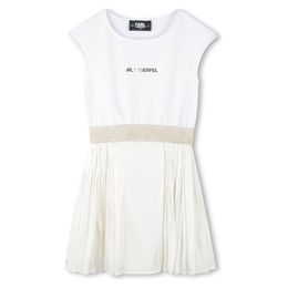 Karl Lagerfeld Kids Kleid in Wei&szlig; - 48% | Gr&ouml;&szlig;e 98 | Kinderkleider
