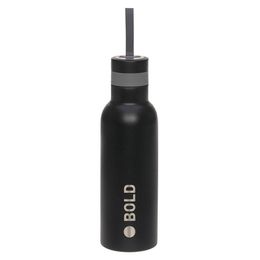 L&auml;ssig L&auml;ssig Edehlstahl-Trinkflasche "Bold" in Schwarz - 750 ml - 14% | Kinder-austruestung-accessoires