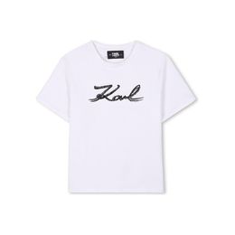 Karl Lagerfeld Kids Shirt in Wei&szlig; - 38% | Gr&ouml;&szlig;e 98 | Kinder-oberteile