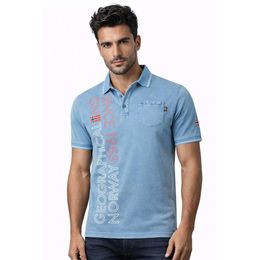 Geographical Norway Poloshirt "Konakri" in Hellblau - 71% | Gr&ouml;&szlig;e L | Herren-plussize