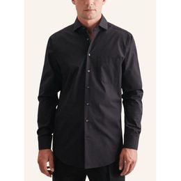 Seidensticker Hemd - Regular fit - in Schwarz - 45% | Gr&ouml;&szlig;e 41 | Herren-plussize