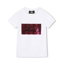 Karl Lagerfeld Kids Shirt in Wei&szlig; - 57% | Gr&ouml;&szlig;e 116 | Kinder-oberteile
