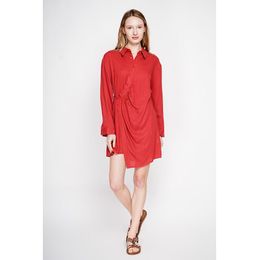 ASSUILI Leinen-Kleid in Rot - 72% | Gr&ouml;&szlig;e 40 | Damen-kleider