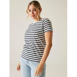 Regatta Shirt "Bayletta" in Wei&szlig;/ Dunkelblau - 81% | Gr&ouml;&szlig;e 46 | Damen-tops