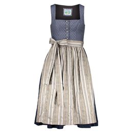 Turi Landhaus Dirndl "Beatrix" in Dunkelblau/ Beige - 63% | Gr&ouml;&szlig;e 40 | Damen-dirndl