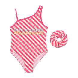Billieblush 2tlg. Badeoutfit in Pink/ Wei&szlig; - 61% | Gr&ouml;&szlig;e 92 | Kinder-bademode