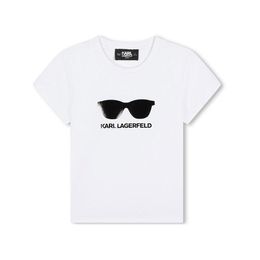 Karl Lagerfeld Kids Shirt in Wei&szlig; - 59% | Gr&ouml;&szlig;e 116 | Kinder-oberteile