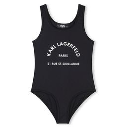 Karl Lagerfeld Kids Badeanzug in Schwarz - 50% | Gr&ouml;&szlig;e 164 | Kinder-bademode
