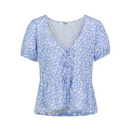 Sublevel Bluse in Hellblau/ Wei&szlig; - 62% | Gr&ouml;&szlig;e S | Damen-blusen