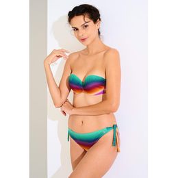 LISCA Bikini-Oberteil in Gr&uuml;n/ Lila/ Gelb - 60% | Gr&ouml;&szlig;e 38D-Cup | Damen-bademode