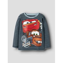 name it Longsleeve "Felipe" in Dunkelblau/ Wei&szlig; - 25% | Gr&ouml;&szlig;e 104 | Kinder-longsleeves