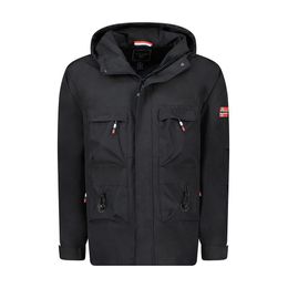 Geographical Norway &Uuml;bergangsjacke "Barimo" in Schwarz - 79% | Gr&ouml;&szlig;e L | Herren-plussize