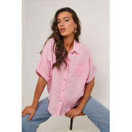Le Monde du Lin Leinen-Bluse in Rosa - 74% | Gr&ouml;&szlig;e 36/38 | Damen-blusen