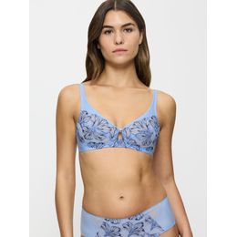 Triumph B&uuml;gelloser BH "Wild Iris" in Hellblau - 46% | Gr&ouml;&szlig;e 85C | Damen-bhs