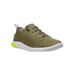 Keen Leder-Sneakers "KNX Lace" in Oliv - 52% | Gr&ouml;&szlig;e 35 | Kindersneakers
