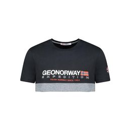 Geographical Norway Shirt "Jdouble" in Schwarz/ Grau/ Wei&szlig; - 62% | Gr&ouml;&szlig;e 164 | Kinder-oberteile