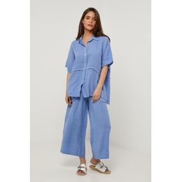 Lin Passion Leinen-Hemd in Blau - 73% | Gr&ouml;&szlig;e 36/38 | Damen-blusen