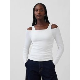 GAP Longsleeve in Wei&szlig; - 44% | Gr&ouml;&szlig;e XXL | Damen-tops