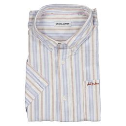 Jack & Jones Jack & Jones Hemd "Devin" in Wei&szlig;/ Blau - 42% | Gr&ouml;&szlig;e M | Herren-plussize