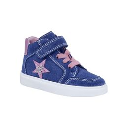 Richter Shoes Leder-Sneakers "Flora" in Blau/ Rosa - 50% | Gr&ouml;&szlig;e 27 | Kindersneakers