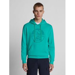 North Sails Hoodie in T&uuml;rkis - 48% | Gr&ouml;&szlig;e L | Herren-sweatshirts-jacken
