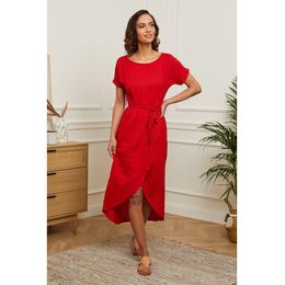 Le Monde du Lin Leinen-Kleid in Rot - 73% | Gr&ouml;&szlig;e 34/36 | Damen-kleider