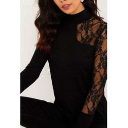 Milan Kiss Longsleeve in Schwarz - 62% | Gr&ouml;&szlig;e S | Damen-tops