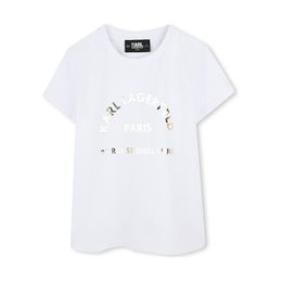 Karl Lagerfeld Kids Shirt in Wei&szlig; - 37% | Gr&ouml;&szlig;e 110 | Kinder-oberteile