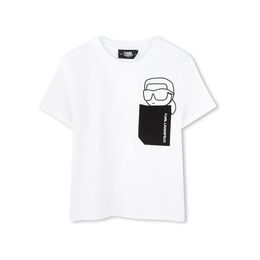 Karl Lagerfeld Kids Shirt in Wei&szlig; - 45% | Gr&ouml;&szlig;e 164 | Kinder-oberteile