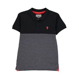 Peak Mountain Poloshirt in Schwarz/ Grau - 60% | Gr&ouml;&szlig;e 110 | Kinder-oberteile