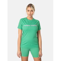 KARI TRAA Trainingsshirt "Ella" in Gr&uuml;n - 61% | Gr&ouml;&szlig;e L | Damen-outdoor-tops-shirts