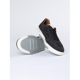 Paul Vesterbro Leder-Sneakers in Schwarz - 68% | Gr&ouml;&szlig;e 45 | Herrensneakers